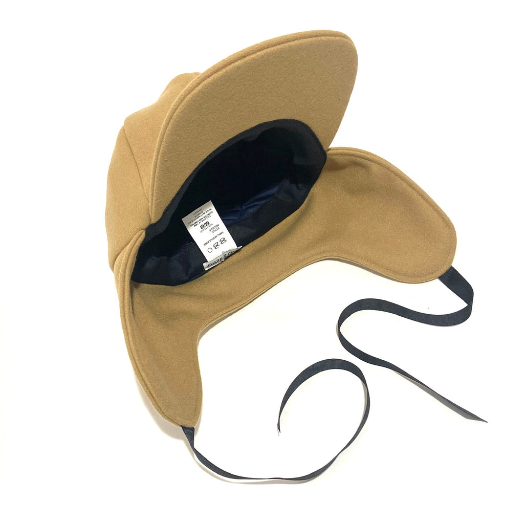 'Round Cap with Flaps' Black | DISTILL GALLERY
